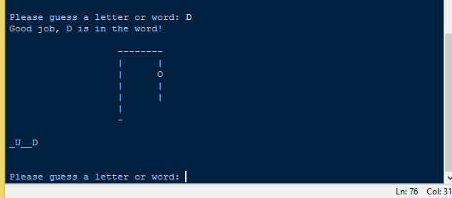 Terminal Game Hangman In Python With Source Code Sourcecodester
